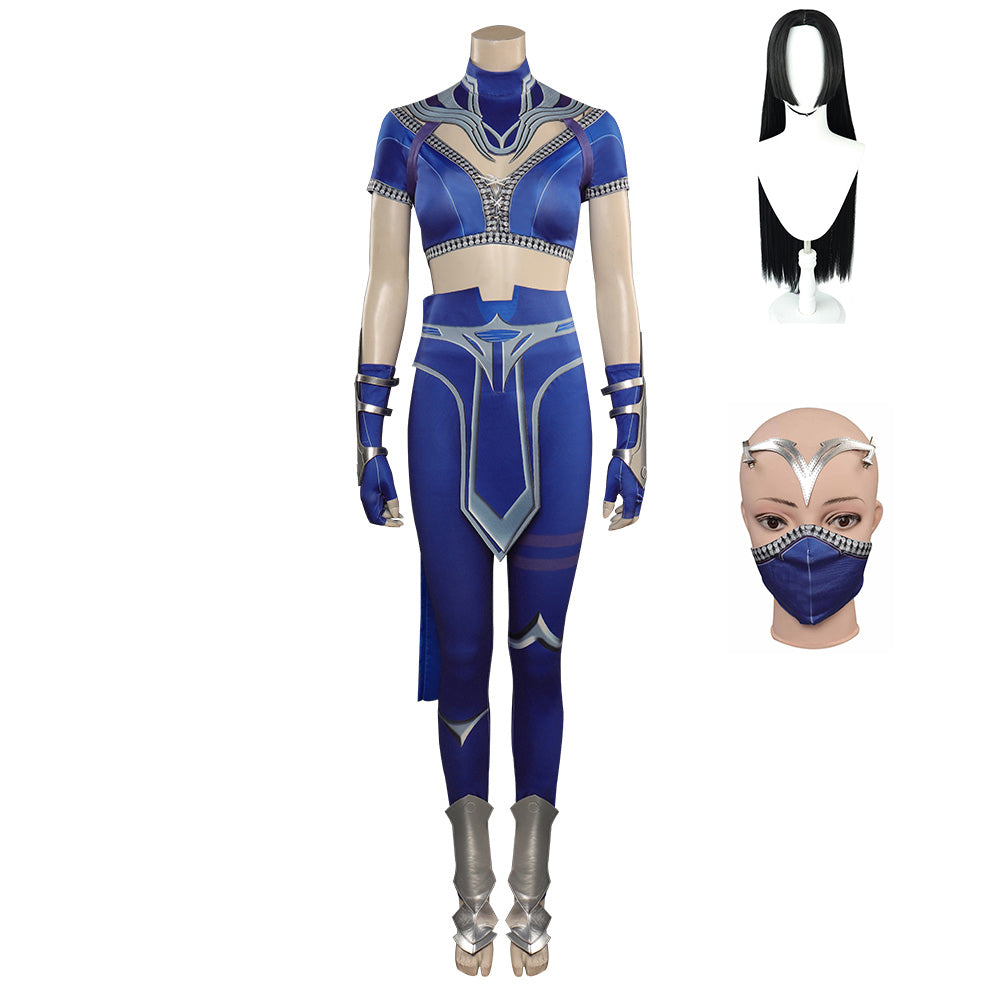 MK Mortal Kombat Kitana Outfits Halloween Carnival Party Cosplay ...