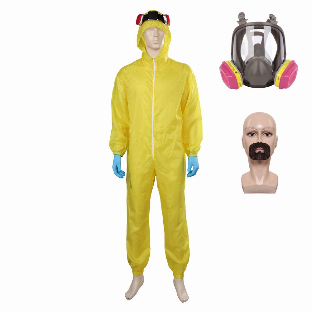 Breaking Bad Walter Yellow Jumpsuit Outfits Halloween Carnival Suit Co