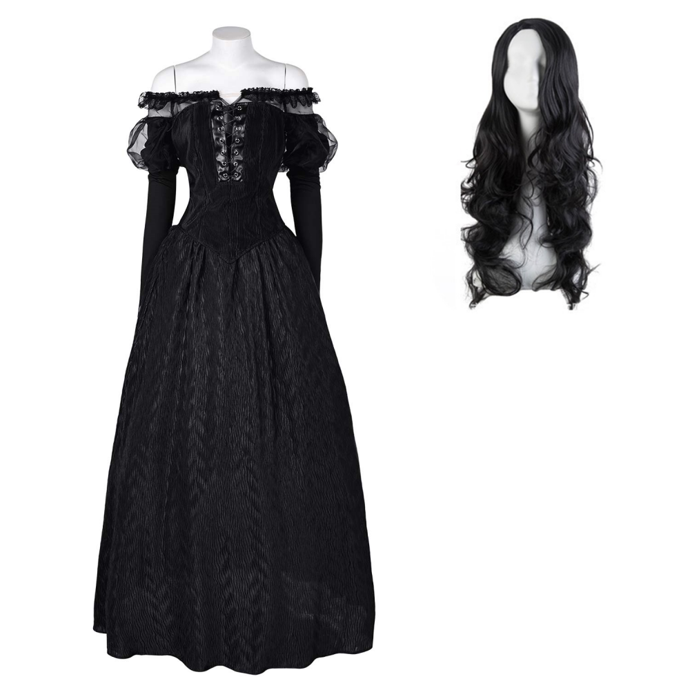 Beetlejuice 2024 Delores Women Black Dress Party Carnival Halloween Co