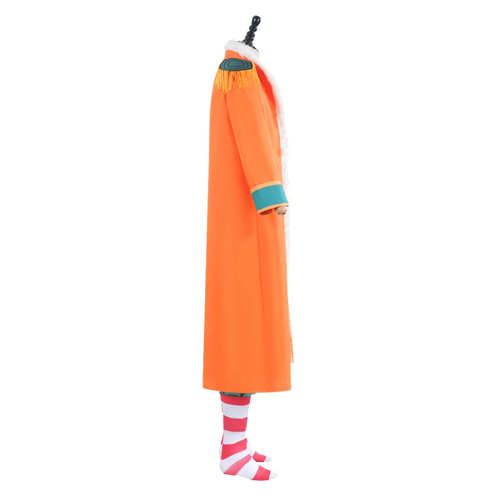 One Piece Buggy Orange Outfit Carnival Halloween Cosplay Costume