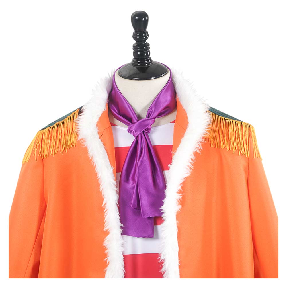 One Piece Buggy Orange Outfit Carnival Halloween Cosplay Costume
