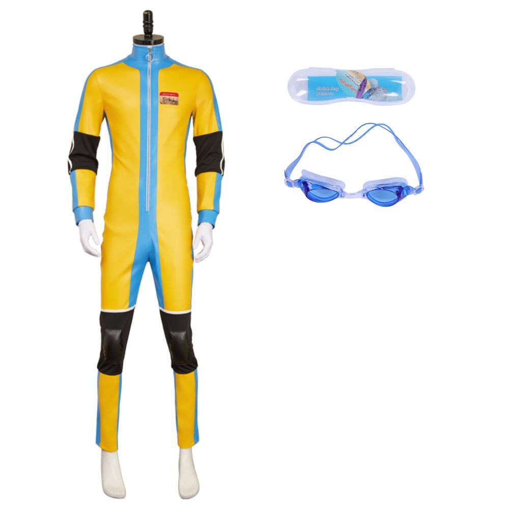 Dispatch Waterboy Yellow Leather Jumpsuit Outfit Men Halloween Carnival ...