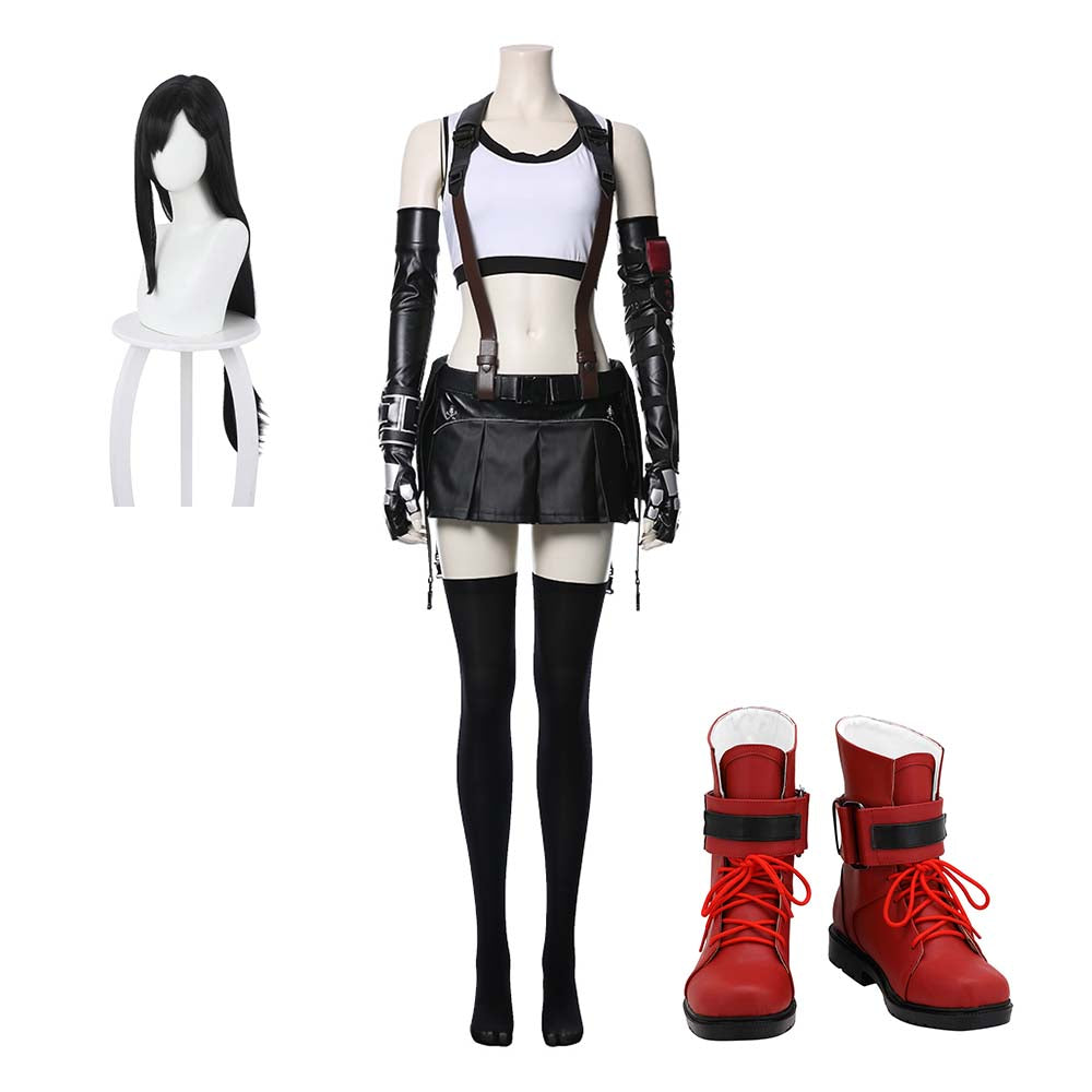 Final Fantasy VII FF7 Remake Tifa Lockhart Cosplay Costume Full Set Co