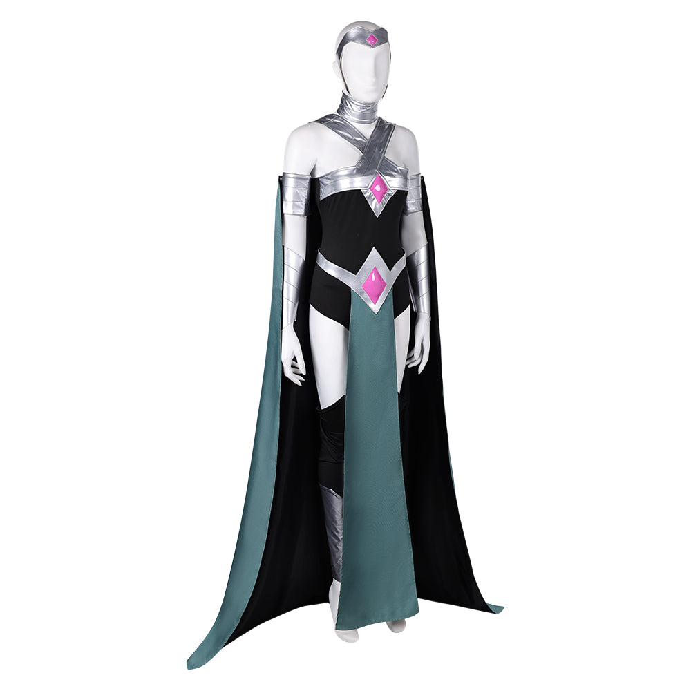 Creature Commandos 2024 Circe Black Printed Outfit Carnival Halloween