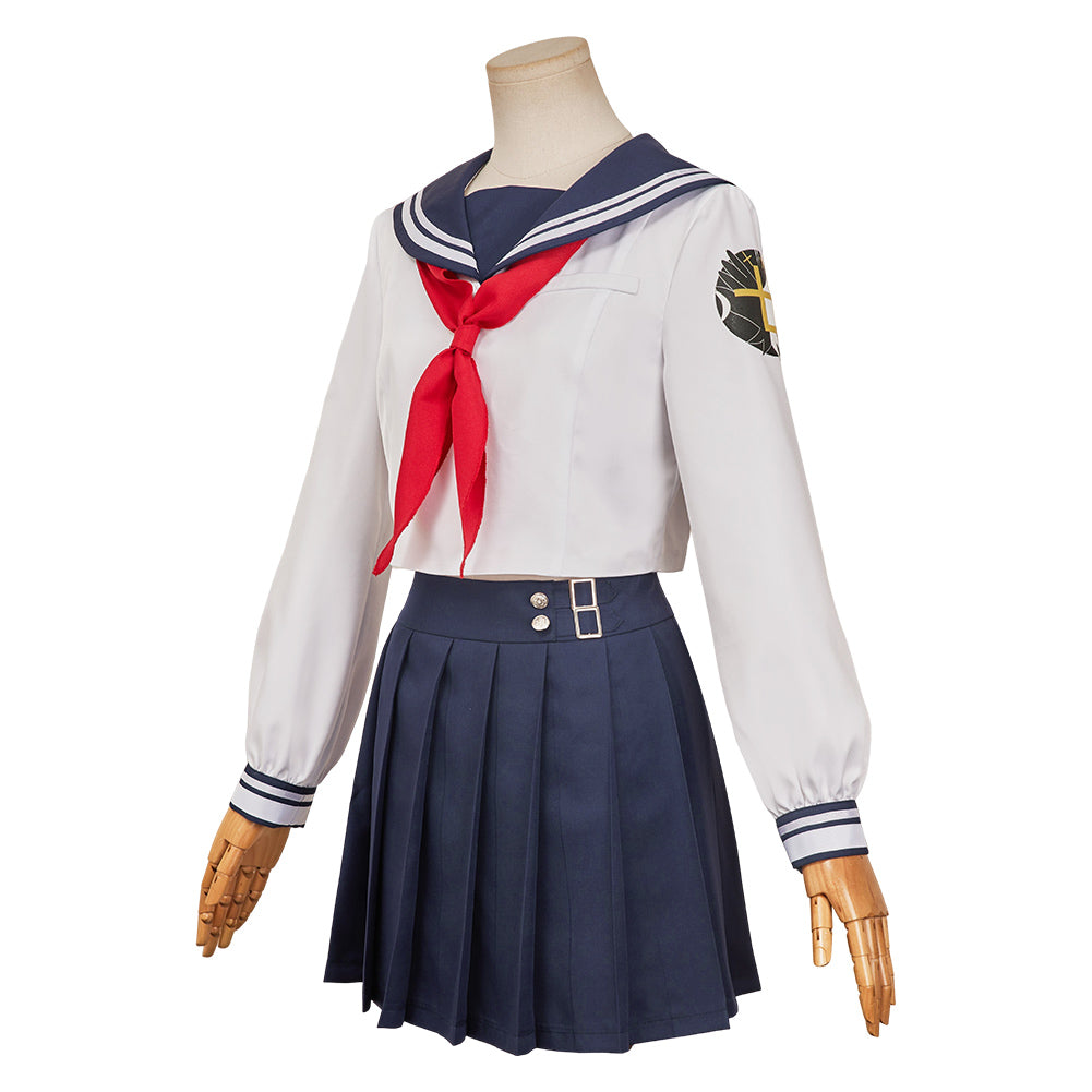 FF Tifa Seventh High School Uniform White Dress Carnival Halloween Cos