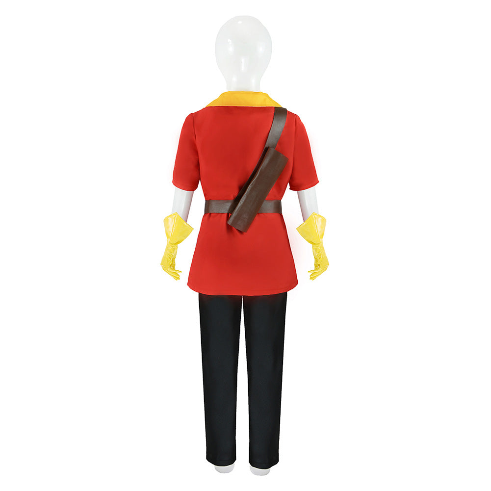 Gaston Kids Children Red Outfit Carnival Halloween Cosplay Costume