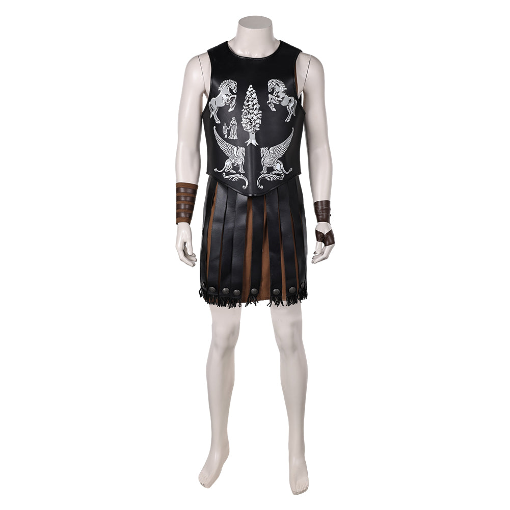 Gladiator 2024 Lucius Verus Black Outfit Carnival Halloween Cosplay Co