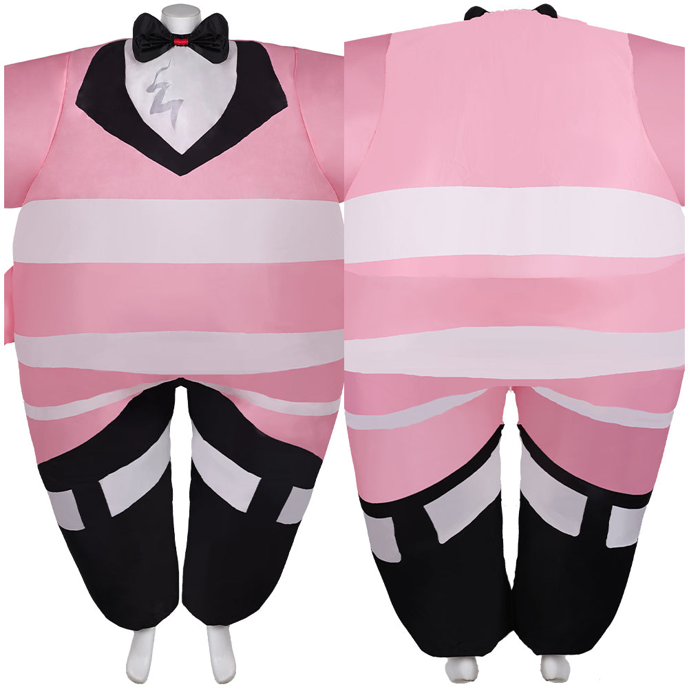 Hazbin Hotel Angel Dust Pink Inflatable Full Body Suit Party Carnival