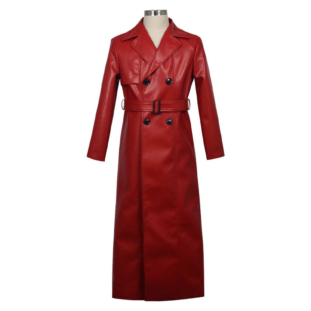 Homicipher Mr. Scarletella Red Leather Coat Carnival Halloween Cosplay