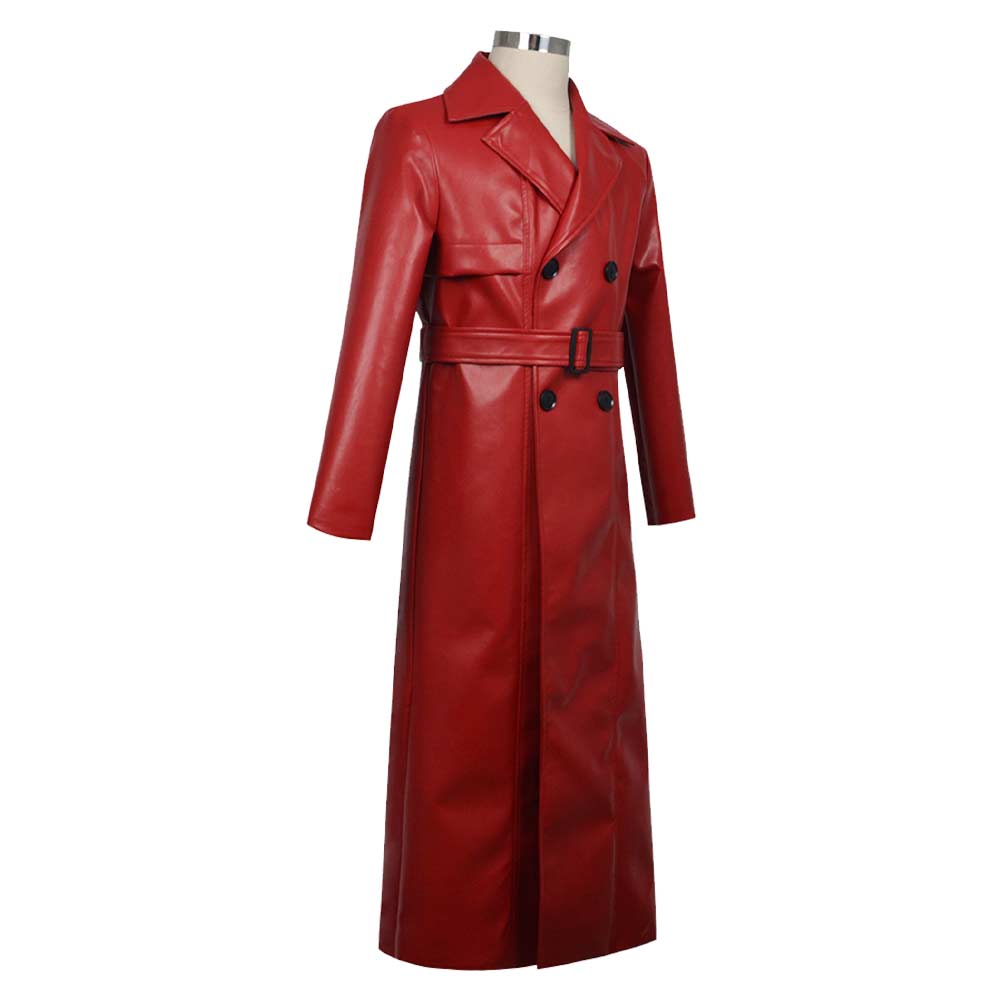 Homicipher Mr. Scarletella Red Leather Coat Carnival Halloween Cosplay