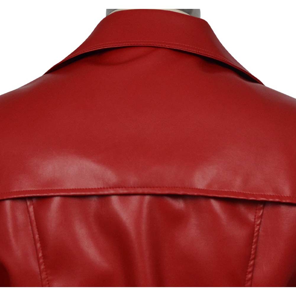 Homicipher Mr. Scarletella Red Leather Coat Carnival Halloween Cosplay