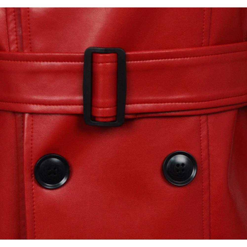 Homicipher Mr. Scarletella Red Leather Coat Carnival Halloween Cosplay