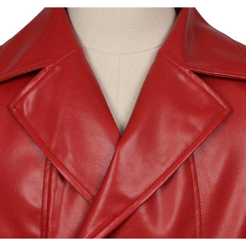 Homicipher Mr. Scarletella Red Leather Coat Carnival Halloween Cosplay