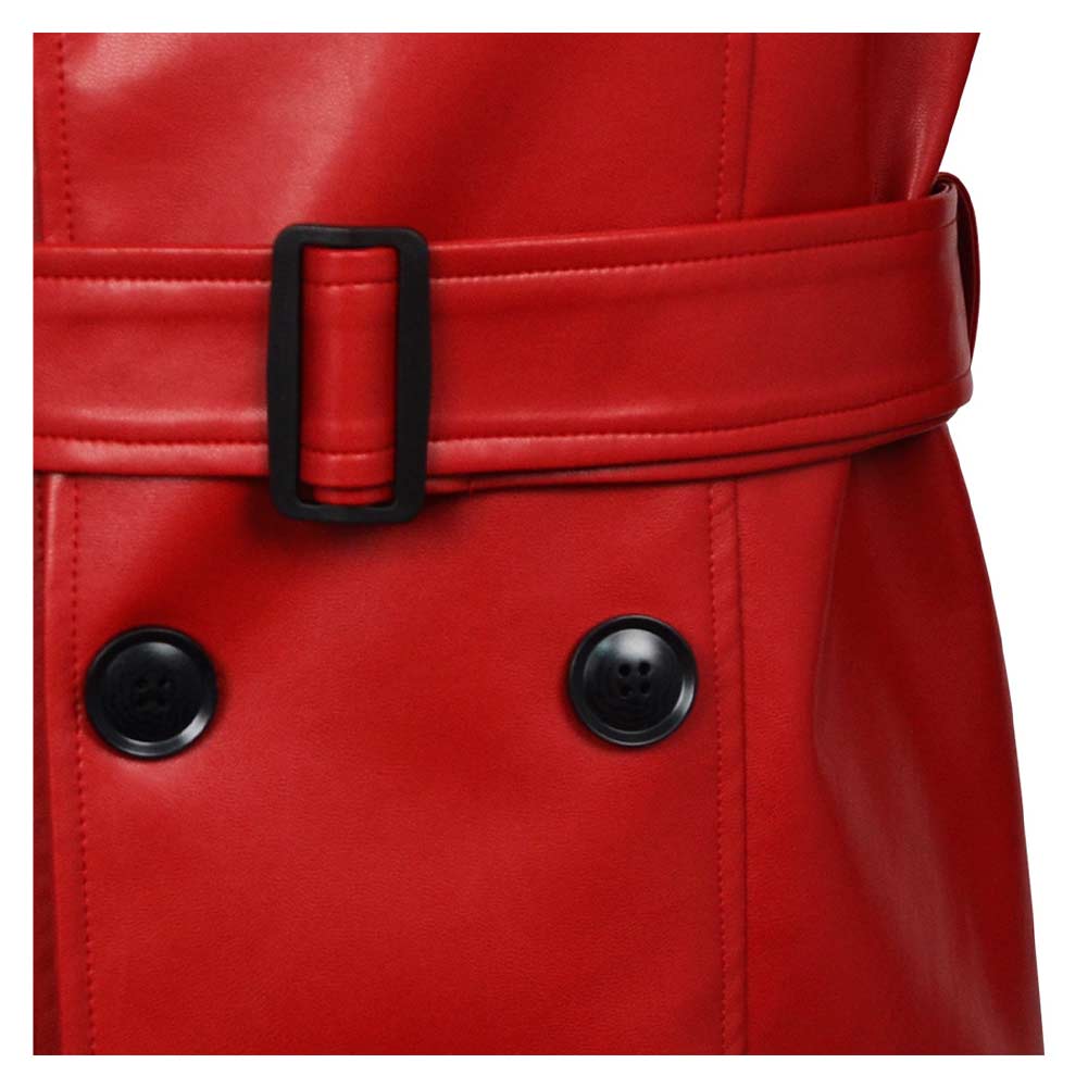 Homicipher Mr. Scarletella Red Leather Coat Carnival Halloween Cosplay