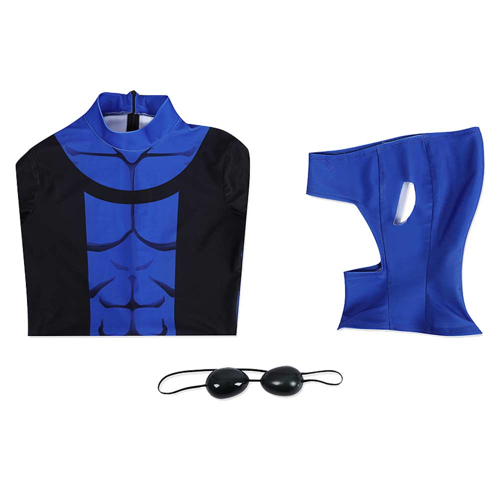 Invincible Mark Grayson Jumpsuit Blue Outfit Carnival Halloween Cospla