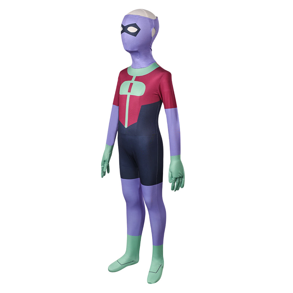 Invincible Omni-Man Oliver Grayson Kids Children Purple Jumpsuit Carni