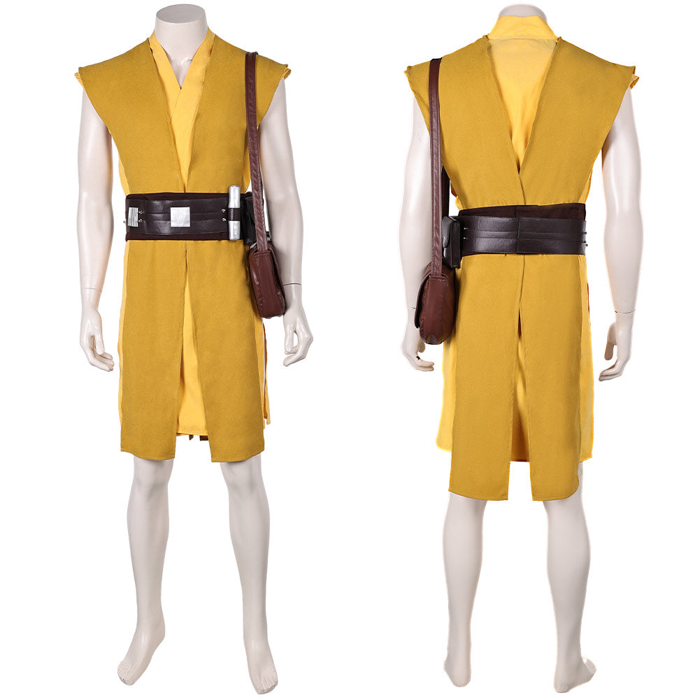 Jedi Master Kelnacca Yellow Outfit Party Carnival Halloween Cosplay Co