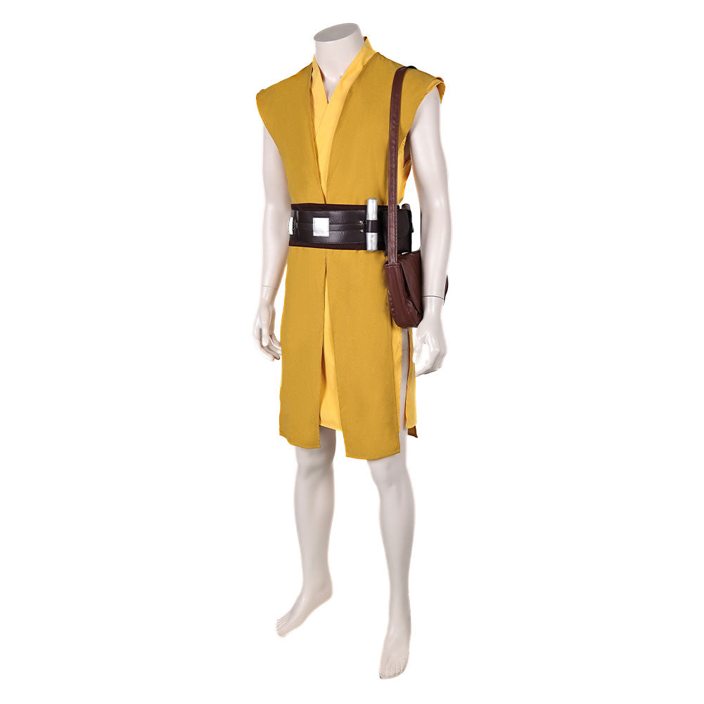 Jedi Master Kelnacca Yellow Outfit Party Carnival Halloween Cosplay Co