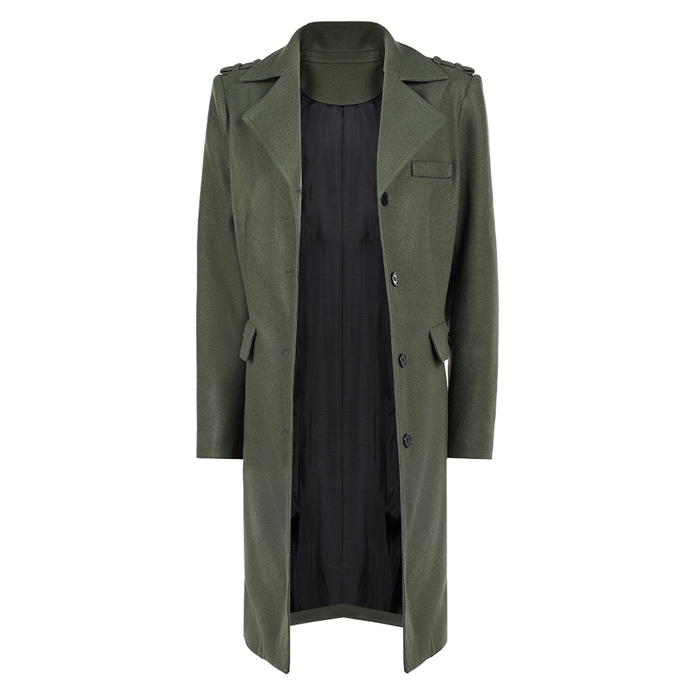 John Wick: Ballerina 2025 Eve Macarro Rooney Women Green Coat Outfit C