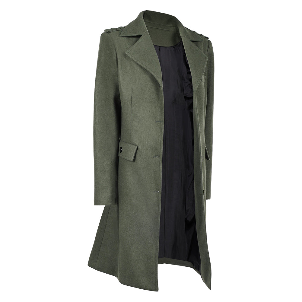 John Wick: Ballerina 2025 Eve Macarro Rooney Women Green Coat Outfit C