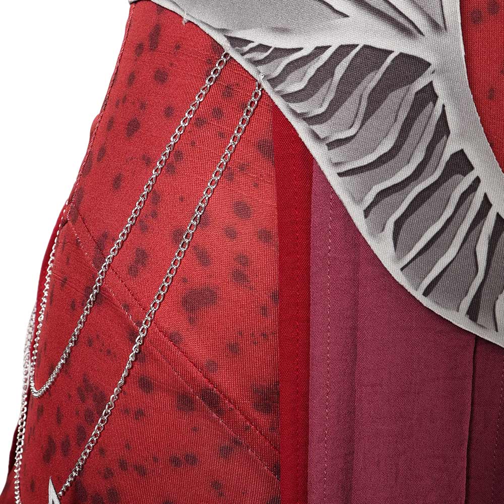 Kombat Nitara Women Red Dress Set Party Carnival Halloween Cosplay Cos