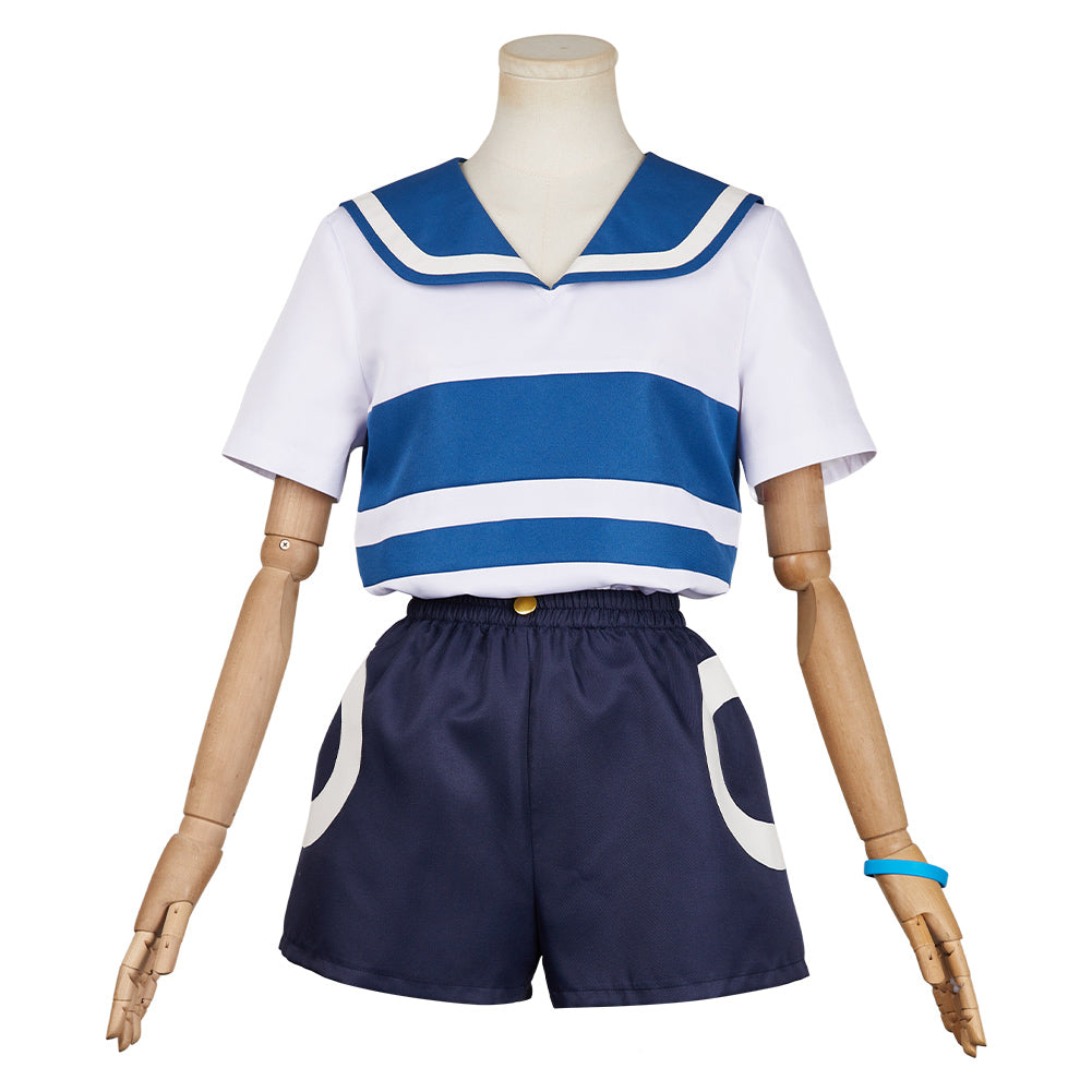 One Piece Fan Letter Nami Fans Women Blue Navy Suit Carnival Halloween