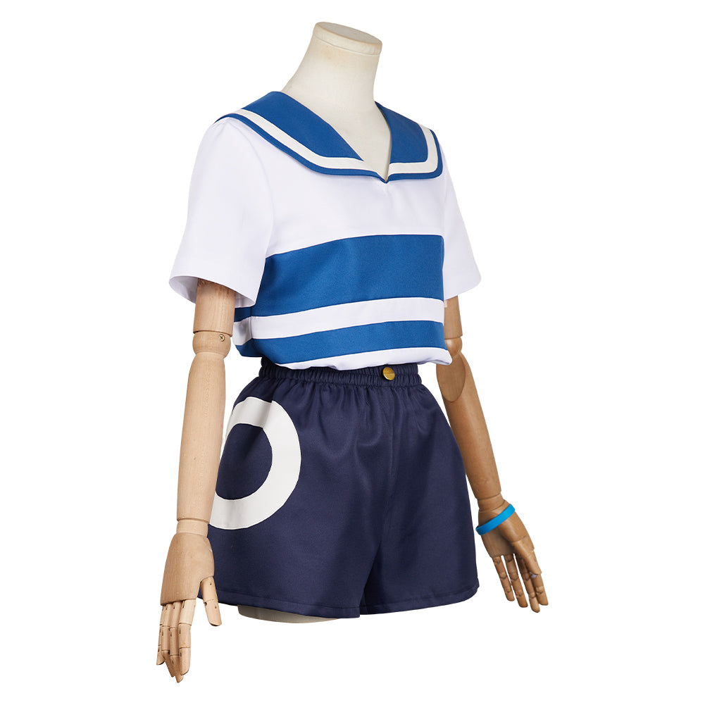 One Piece Fan Letter Nami Fans Women Blue Navy Suit Carnival Halloween