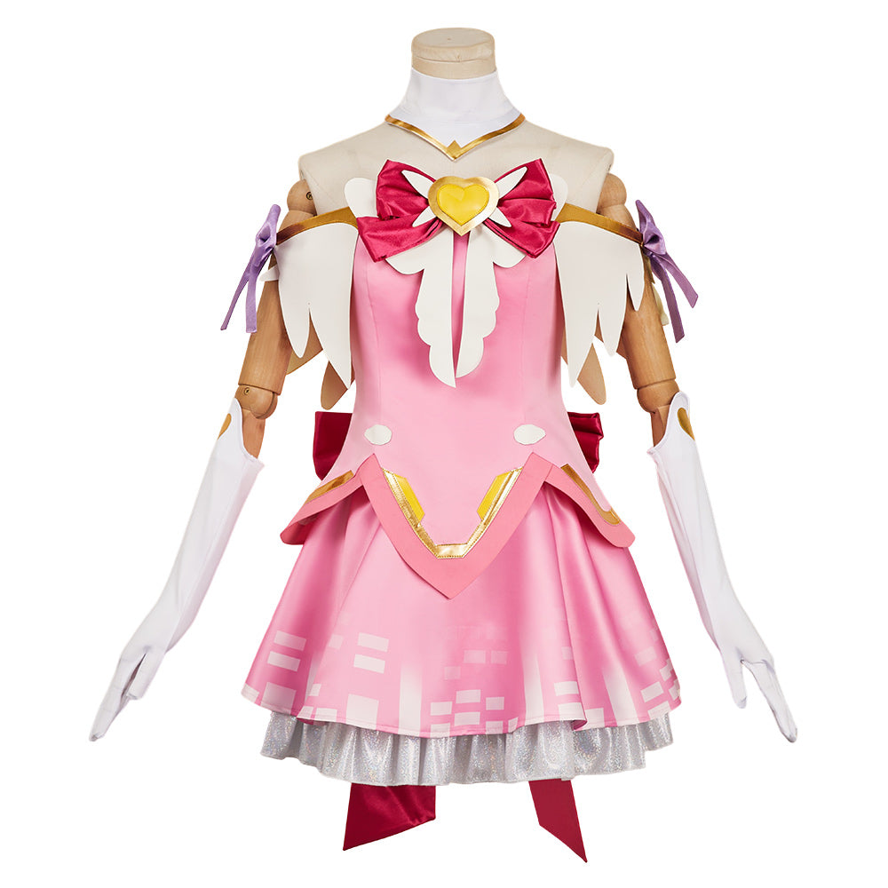 OW Juno Women Magic Girls Pink Outfit Carnival Halloween Cosplay Costu