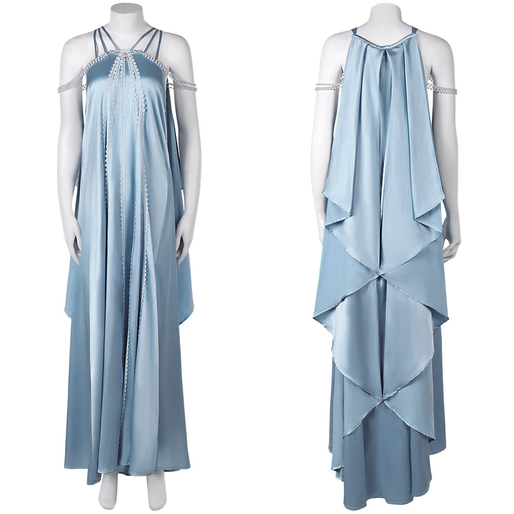 Padme Amidala Women Blue Nightgown Sleepwear Dress Carnival Halloween