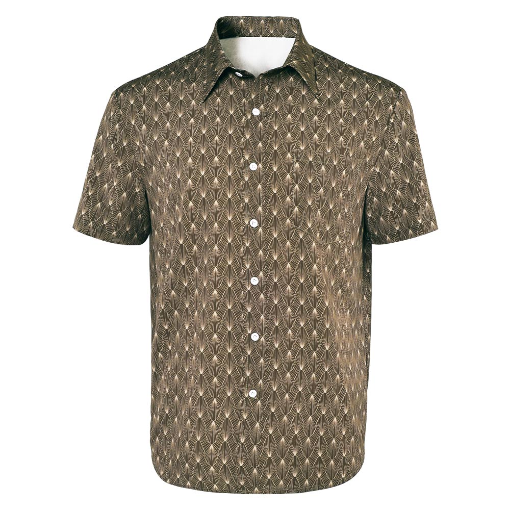 Red One (2024) Jack O'Malley Brown Printed Shirt Party Carnival Hallow