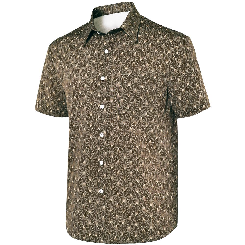 Red One (2024) Jack O'Malley Brown Printed Shirt Party Carnival Hallow