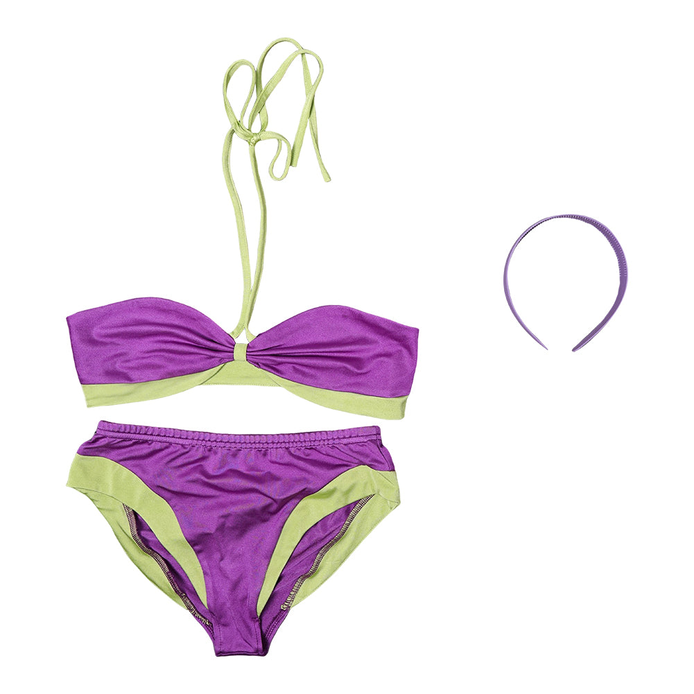 Scooby Doo Daphne Blake Women Purple Swimsuit Set Carnival Halloween C