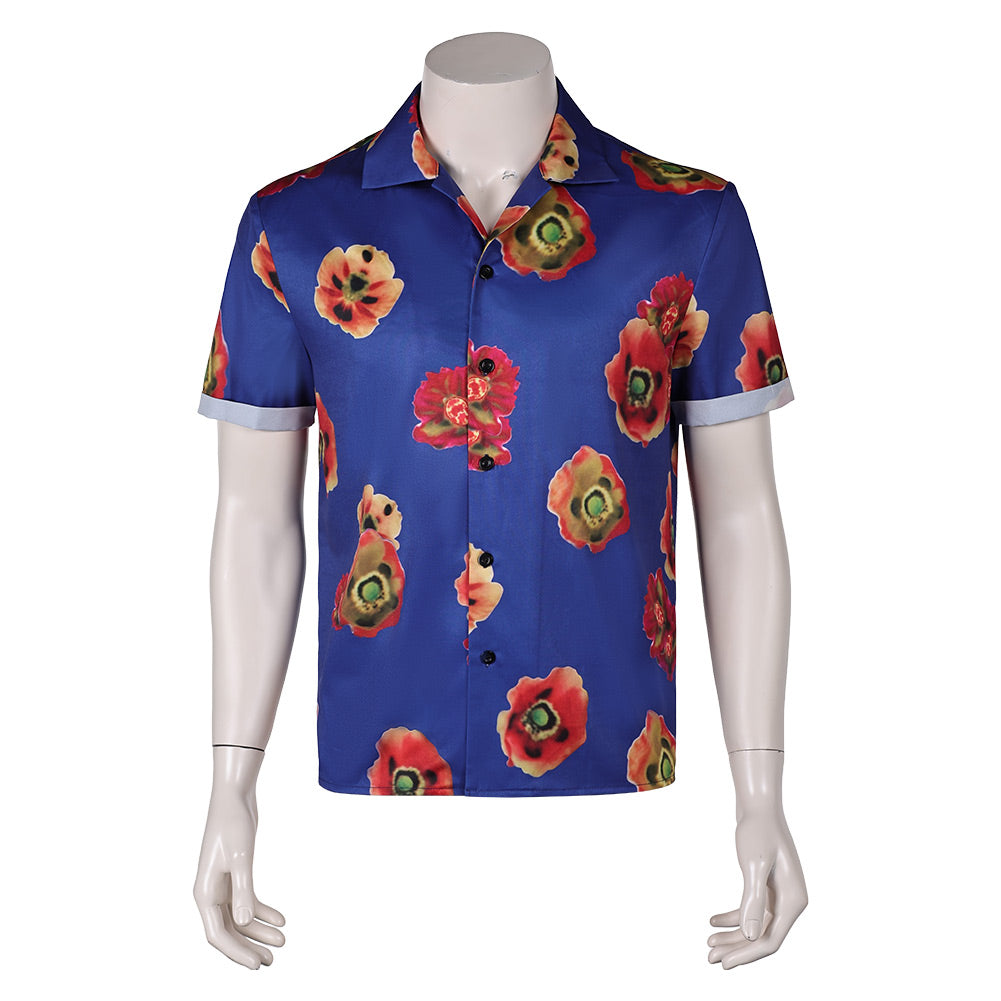 Speak No Evil 2024 Paddy Blue Printed Shirt Party Carnival Halloween C