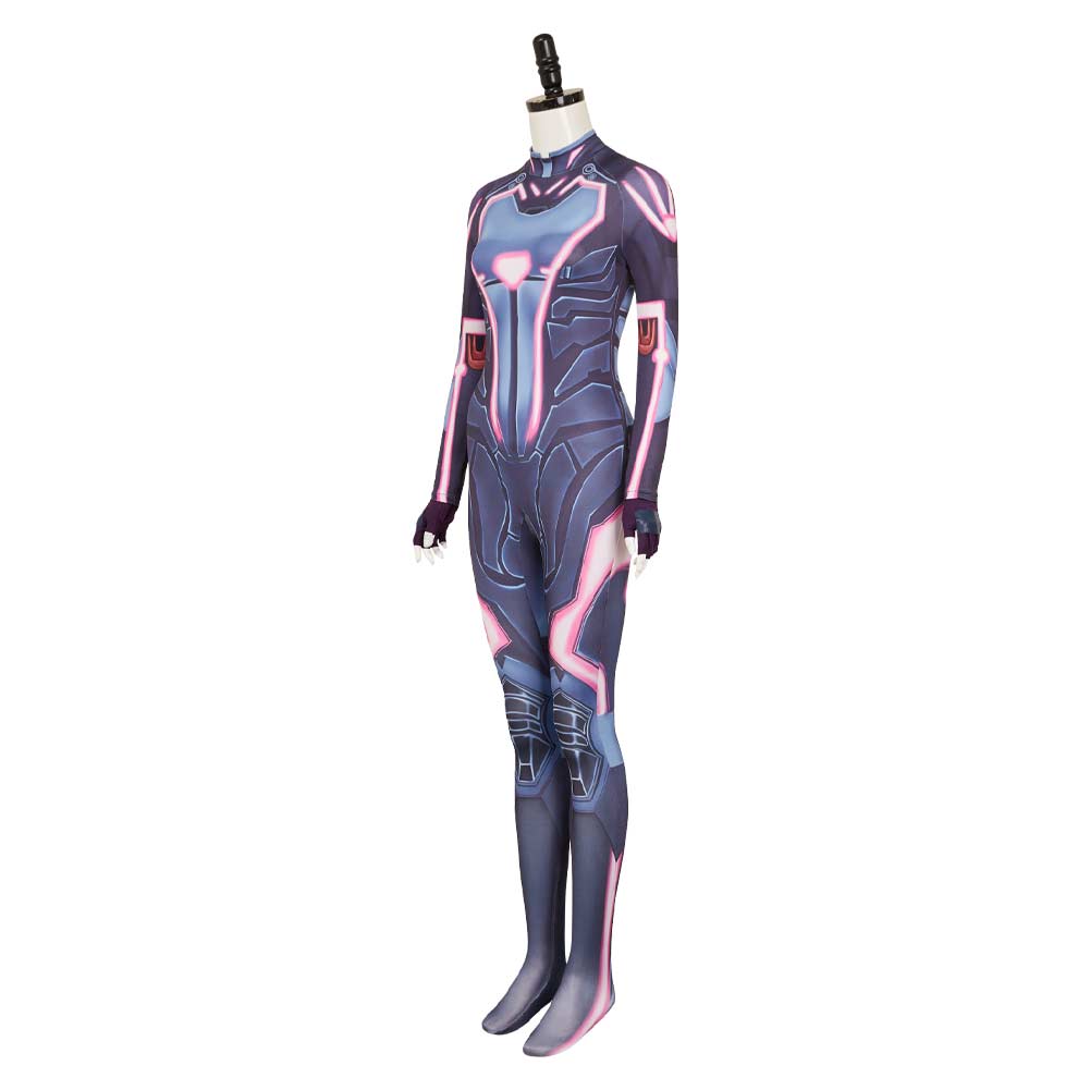 Split Fiction Mio Women Sci-fi Blue Jumpsuit Carnival Halloween Cospla