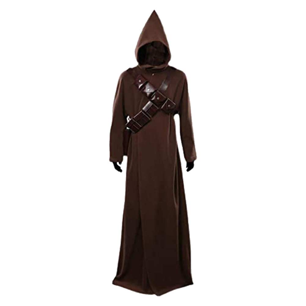 The Mando Tusken Raider Sand People Brown Cloak Carnival Halloween Cos