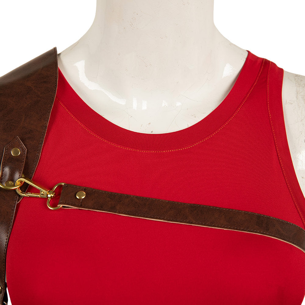 Twisters 2024 Kate Carter Women Red Brown Outfit Party Carnival Hallow