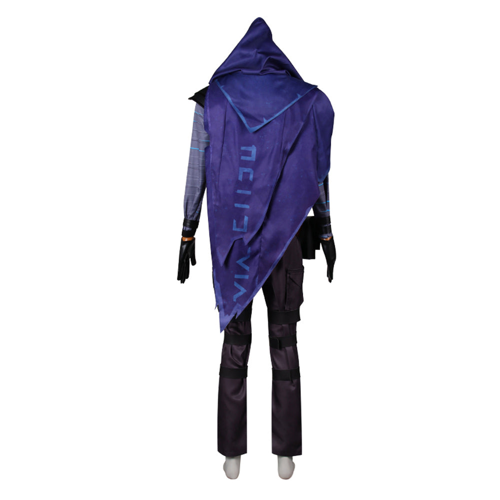 Valorant Omen Purple Top Pants Full Set Party Carnival Halloween Cospl