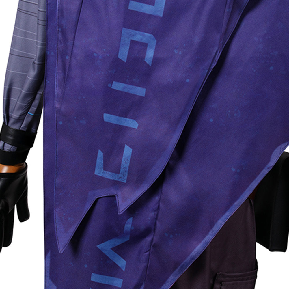 Valorant Omen Purple Top Pants Full Set Party Carnival Halloween Cospl