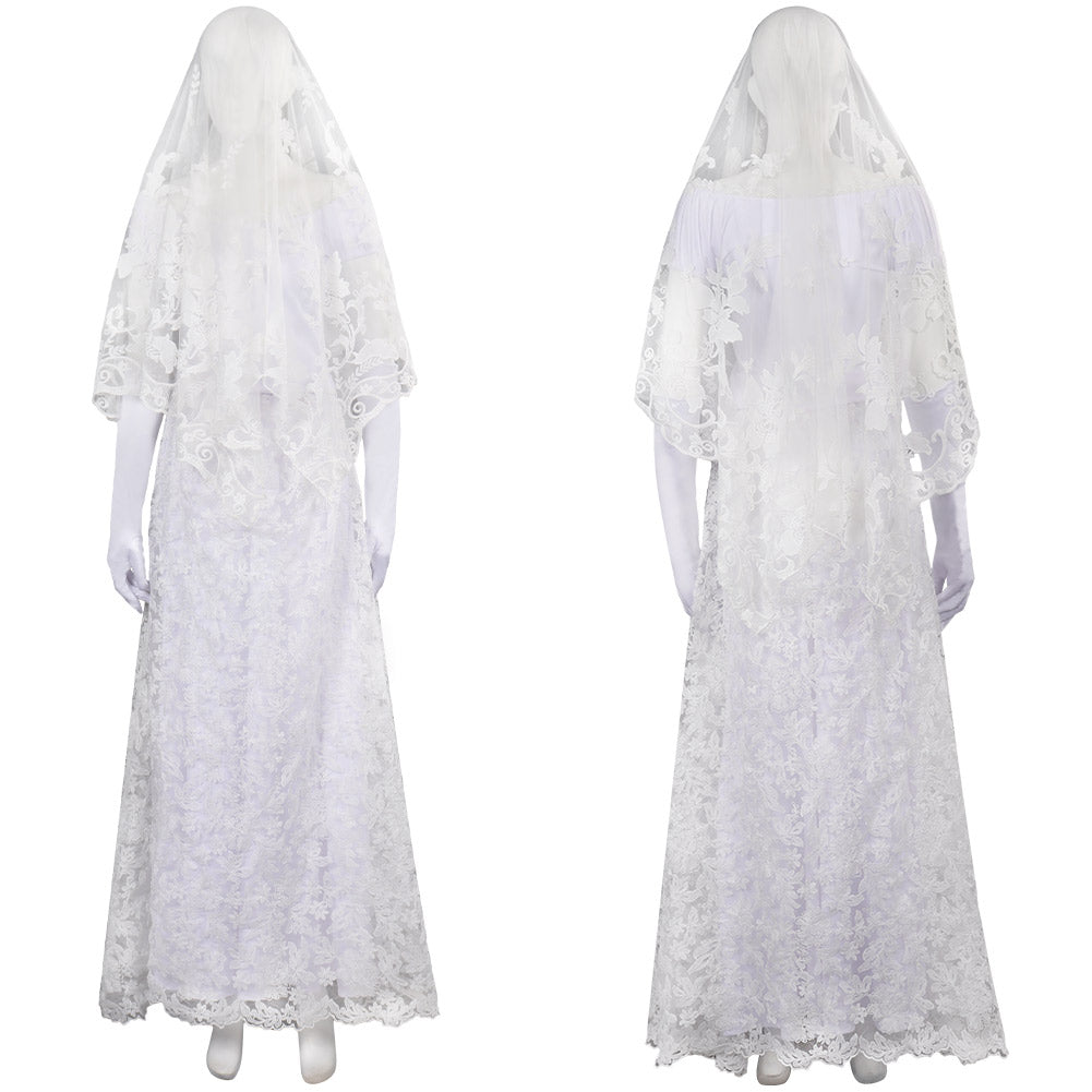 Haunted Mansion Ghost Bride Outfits Halloween Carnival Party Cosplay C