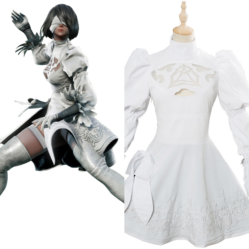 Soul Calibur 6 2B Outfit Cosplay Costume White Version