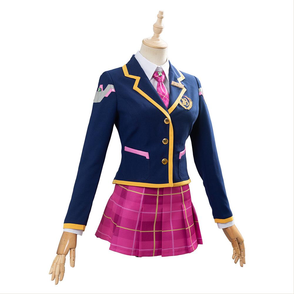 Overwatch Academy Dva Skin 3-YEAR Anniversary Outfit Cosplay Costume
