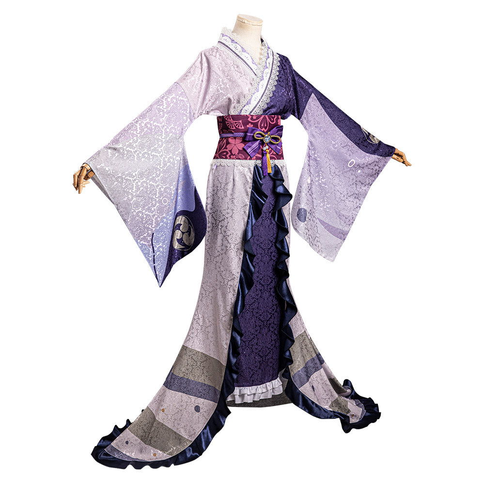 Genshin Impact - Raiden Shogun Cosplay Costume Kimono Outfits Hallowee
