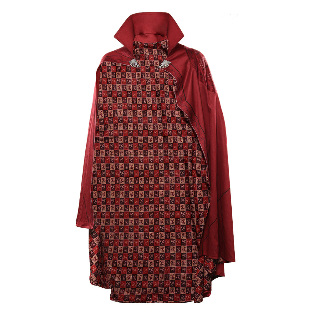 DS Men Red Cosplay Costume Cloak Outfits