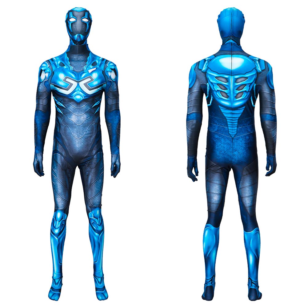 Blue Beetle Cosplay Costume Jumpsuit Outfits Halloween Carnival Party