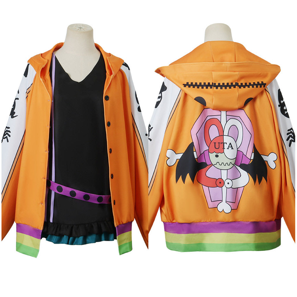 One Piece Red UTA Cosplay Costume Outfits Halloween Carnival Suit