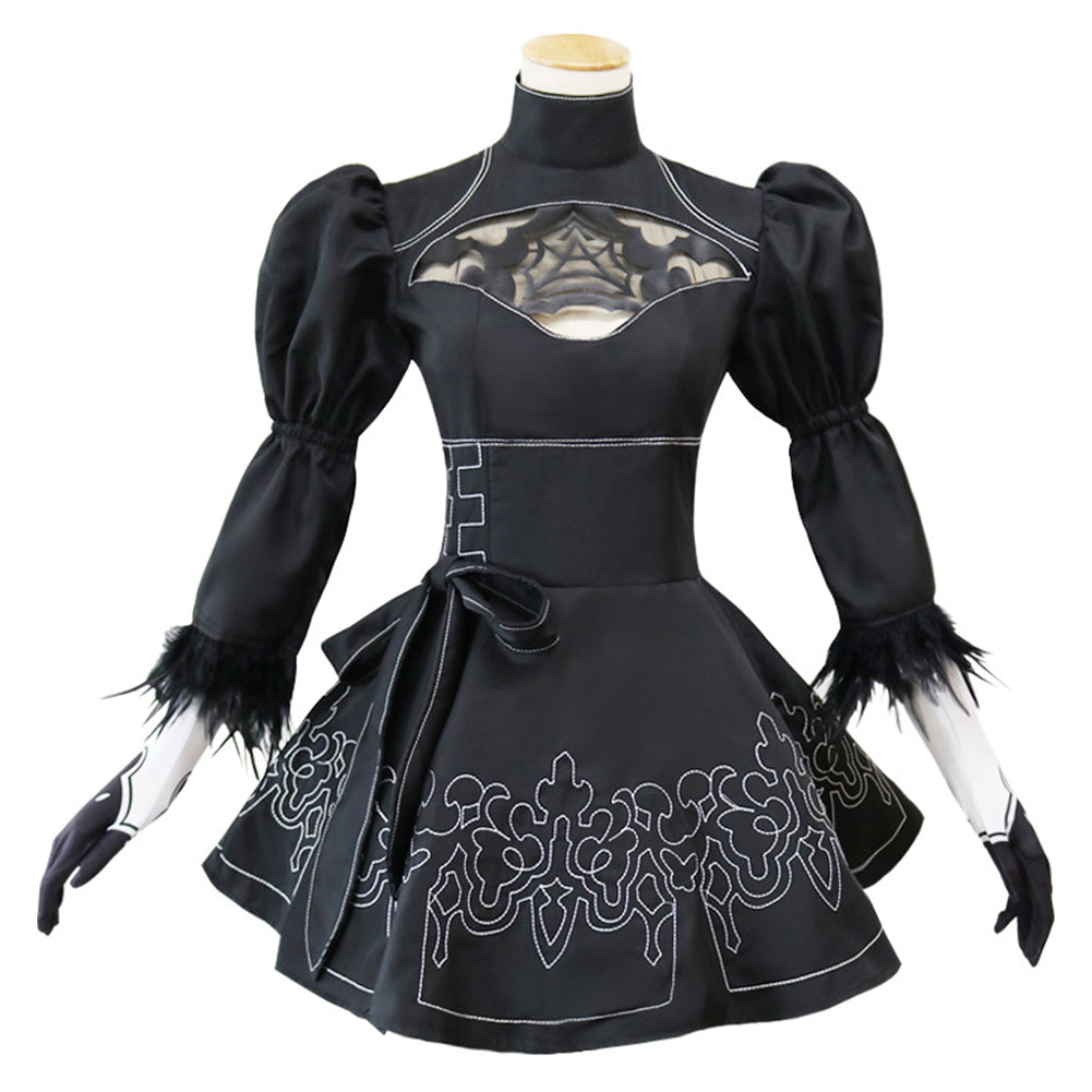NieR:Automata - 2B Cosplay Costume Dress Outfits Halloween Carnival Su