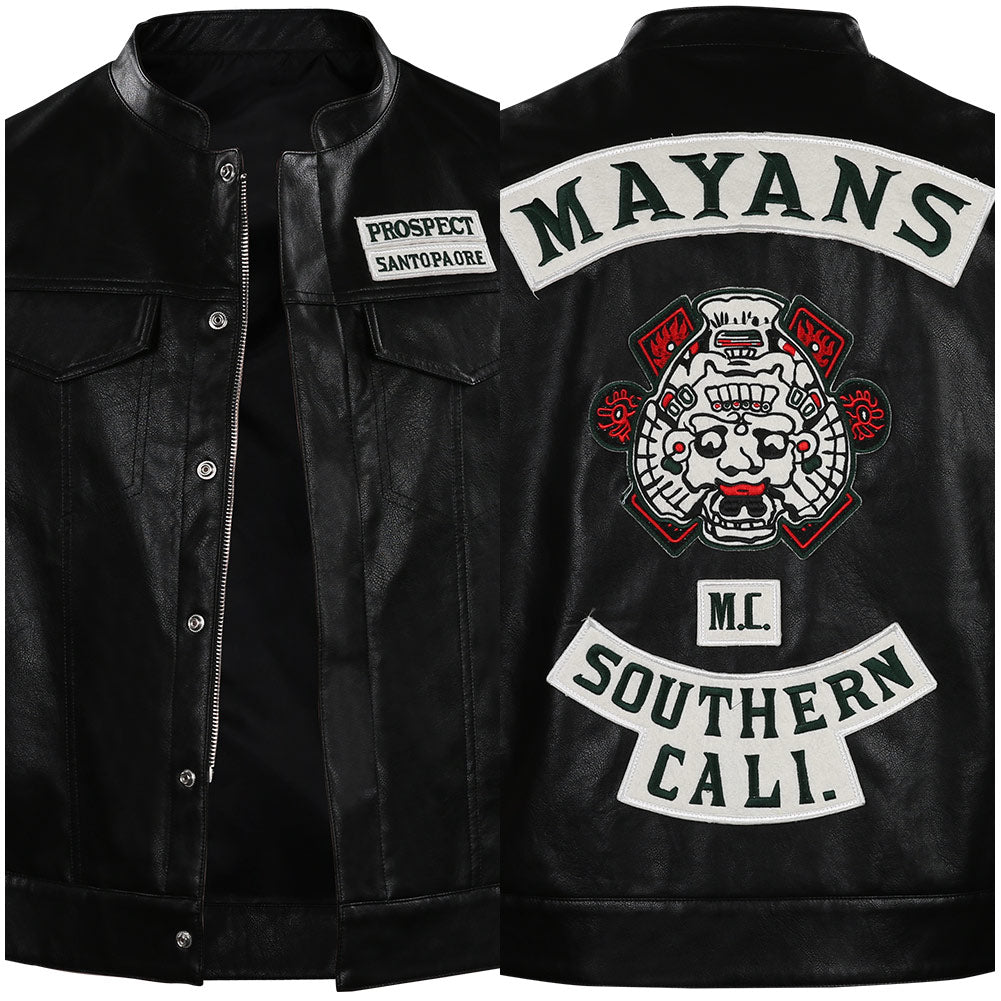 Mayans M.C. Season 3- Ezekiel Reyes Vest Halloween Carnival Suit Cospl