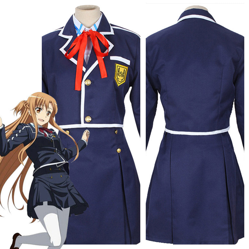 SAO Yuuki Asuna Uniform Skirt Outfits Halloween Carnival Suit Cosplay
