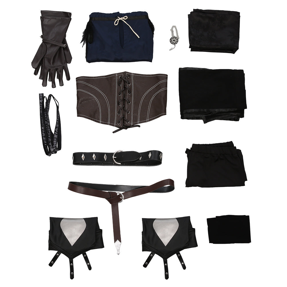 The Witcher 3: Wild Hunt Yennefer Top Skirt Outfits Halloween Carnival