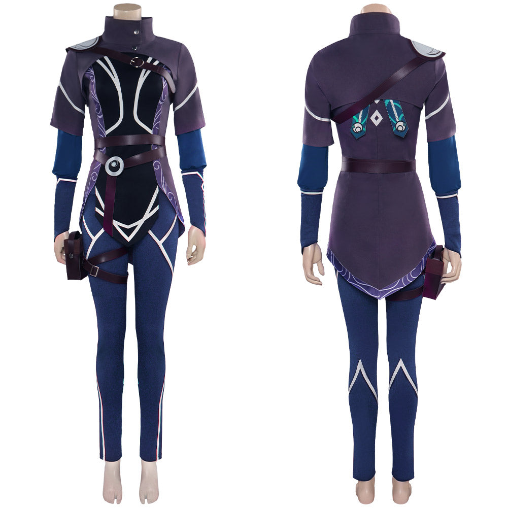 The Dragon Prince Rayla Jumpsuit Outfits Party Carnival Halloween Cosp
